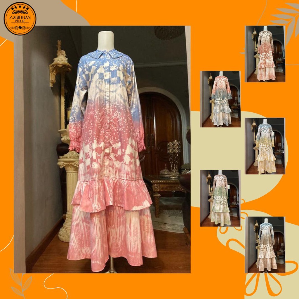 Jual MS | Gamis Kancing Maeena Dian Pelangi Katun Tiedye Busui Dress ...