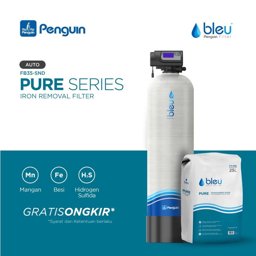 Jual Bleu Penguin Water Filter / Filter air FRP 1035 Automatic ...