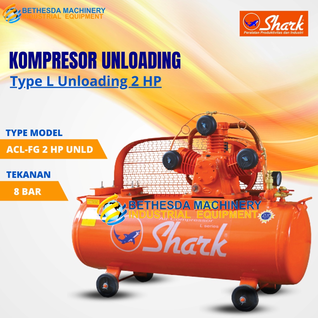 Jual Kompresor Udara / Air Compresor Shark 2 HP 3HP 5 HP - Type L ...