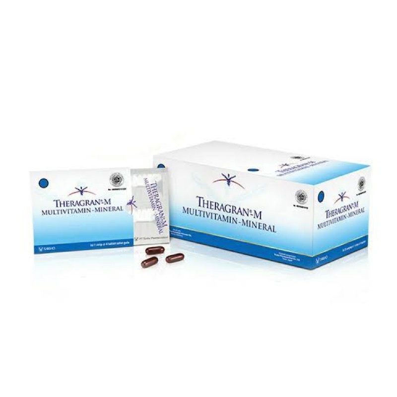Jual Theragran M multivitamin plus mineral zinc magnesium vitamin ...