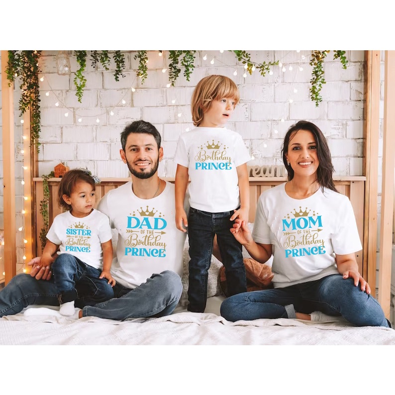 Jual baju keluarga prince family kembaran seragam ulang tahun | Shopee ...