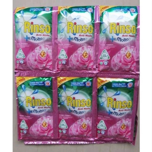 Jual RINSO CAIR RENCENG SACHET SABUN DETERJEN ANTI NODA PLUS MOLTO ...
