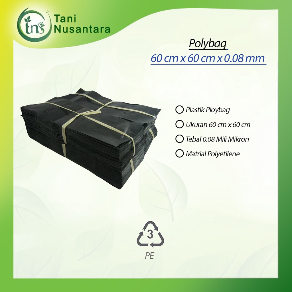 Jual Plastik Polybag Hitam 60 cm x 60 cm Tebal dan Awet - 1 Kg | Shopee ...