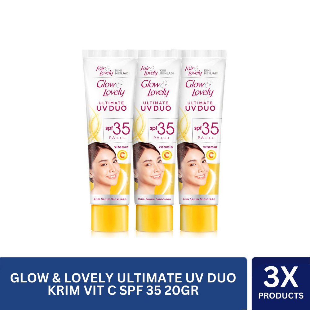 Jual Glow & Lovely Ultimate UV Duo 20g x3 | Shopee Indonesia