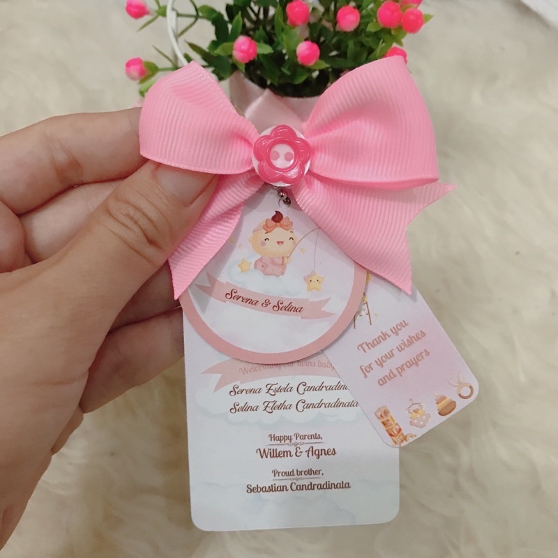 Jual [OCRAFT] Hang tag Souvenir hampers Welcoming baby / baby born ...