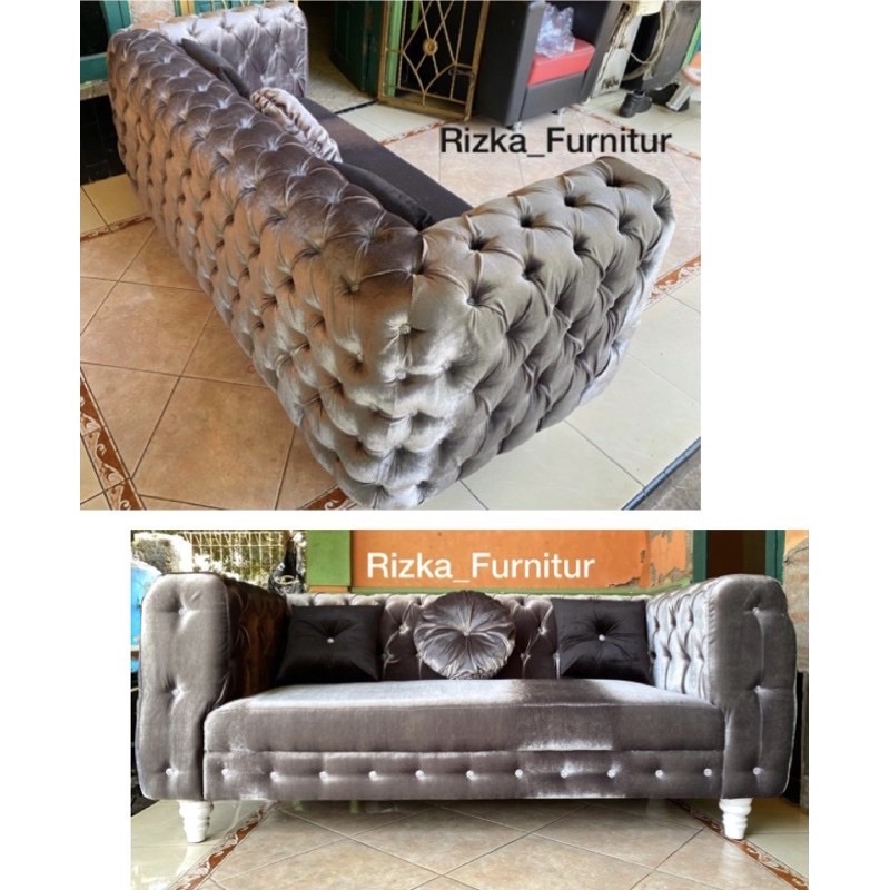 Jual Sofa single chester full kancing | Shopee Indonesia