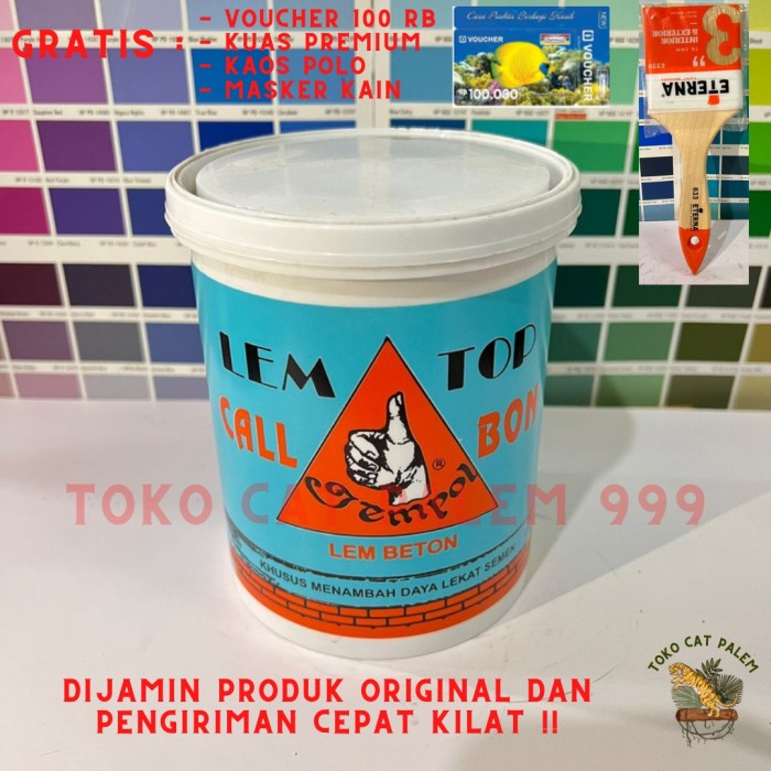 Jual LEM BETON CALBOND / CALBON / KALBON PEREKAT BETON 1 LITER | Shopee ...