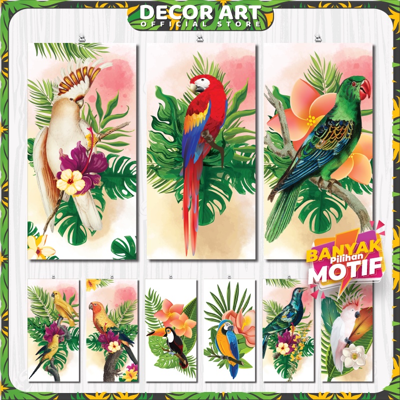 Jual DecorArt 15x30 Cm Pajangan Hiasan Dinding Kamar Rumah Dekorasi Poster Burung (Kd: BR AN ...