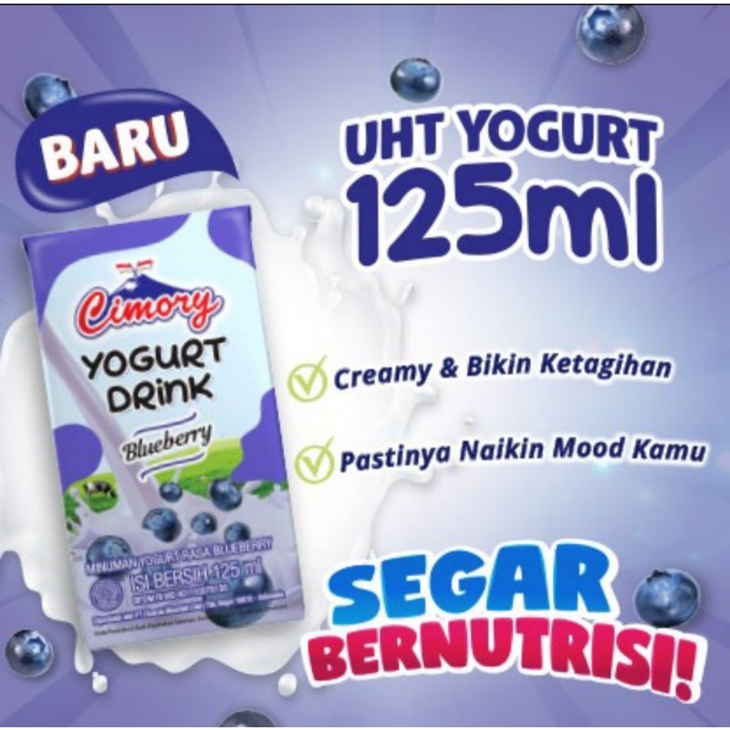 Jual Cimory yogurt drink 125ml Blueberry 1 karton isi 40pcs | Shopee ...