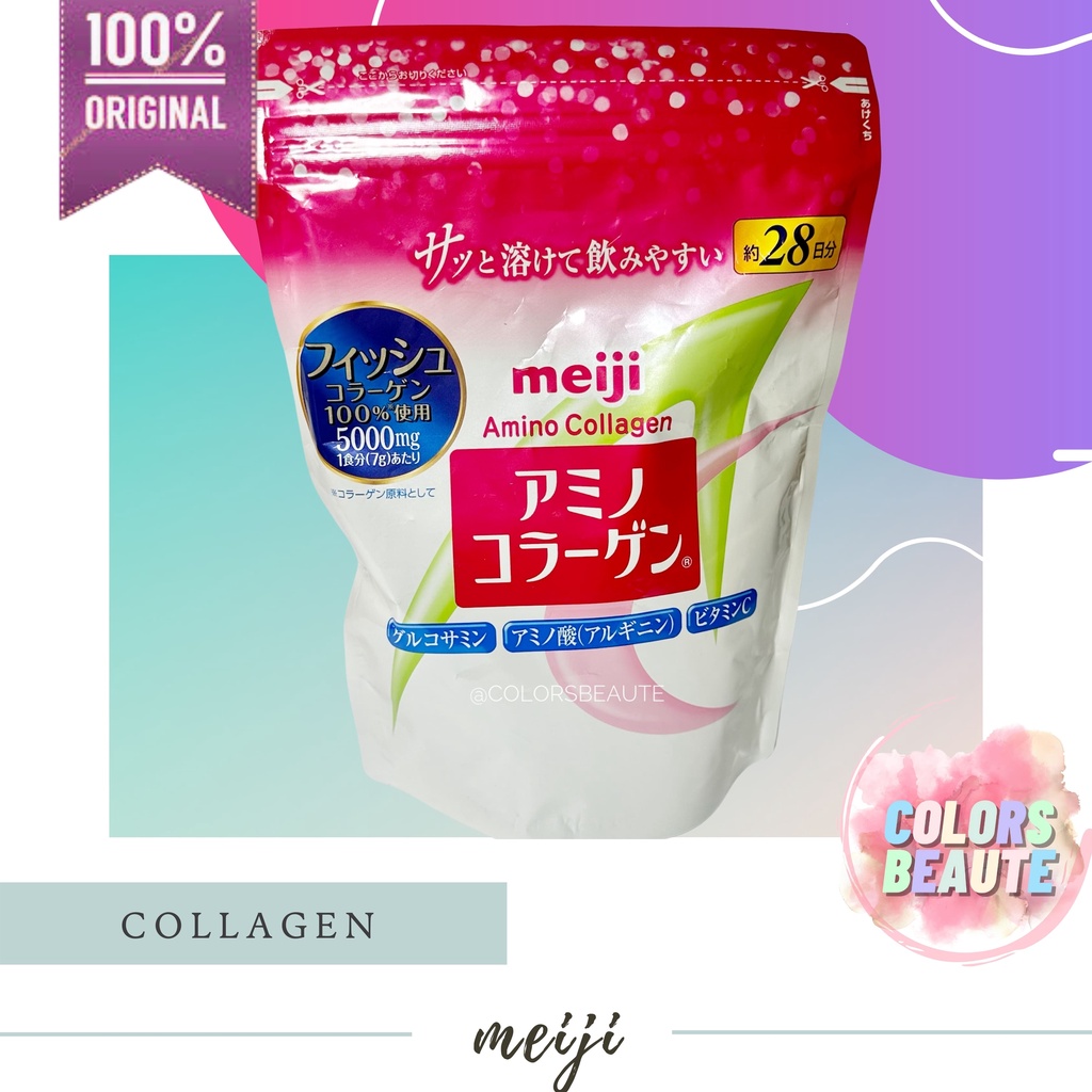 Jual MEIJI AMINO COLLAGEN POWDER 28 SERVING / minuman collagen / collagen perawatan tubuh ...