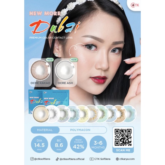 Jual Softlens NEW MORE COLOURS DUBAI 14.5 MM by CTK / Softlen Soflen ...