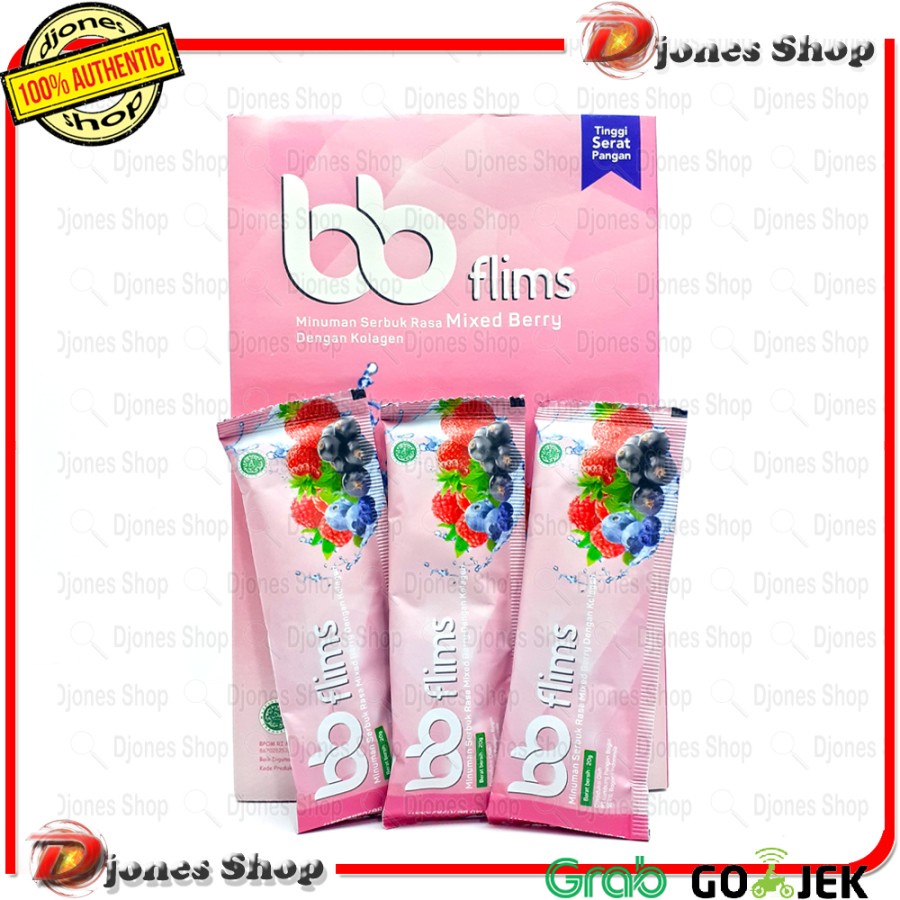 Jual BB FLIMS minuman fiber kolagen pelangsing mixed berry HALAL BPOM ...