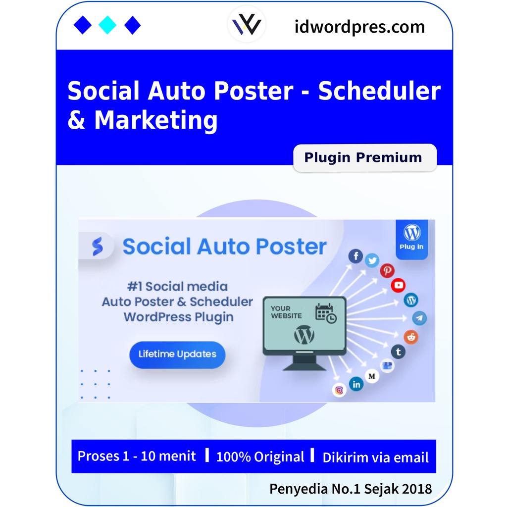 Jual Social Auto Poster - Penjadwalan otomatis For WordPress | Shopee Indonesia