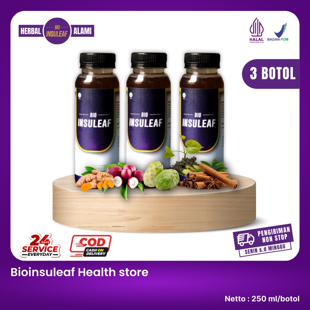 Jual Bioinsuleaf Insulin Alami Diabetes 100ml/botol - Aman Dikonsumsi ...