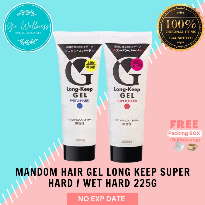 Jual Mandom Hair Gel Long Keep Super Hard / Wet & Hard 225g | Shopee Indonesia