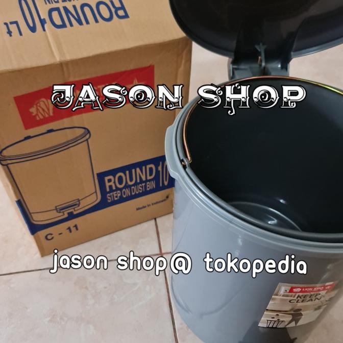 Jual Tempat Sampah Injak/Tong Sampah Step On Bin Lion Star 19L Bulat | Shopee Indonesia