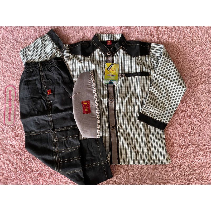 Jual setelan Koko anak Salur Lengan panjang Merk Aj/ Koko anak Merk Aj ...