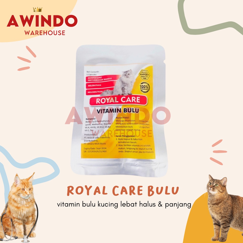 Jual VITAMIN MERAH - Obat Vitamin Kucing Royal Care Pelebat Bulu ...