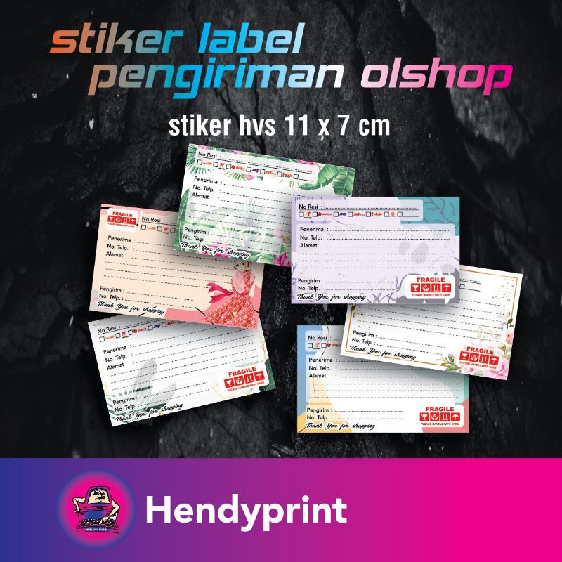 Jual stiker label pengiriman paket /stiker pengiriman olshop / stiker ...