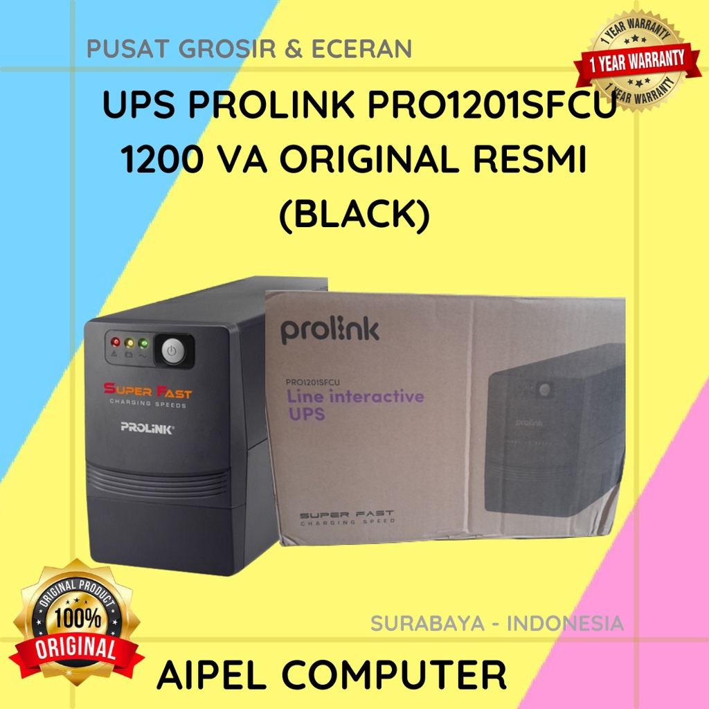 Jual PRO1201 | UPS PROLINK PRO1201SFCU 1200 VA ORIGINAL RESMI (BLACK ...