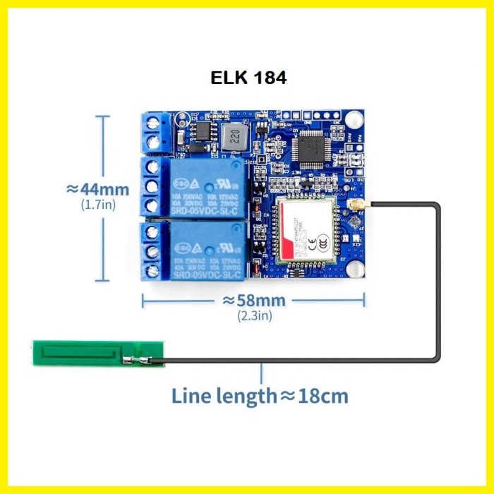 Jual SMS GSM Modul Remote Control Switch sim800c STM32F103C8T6 2 ...