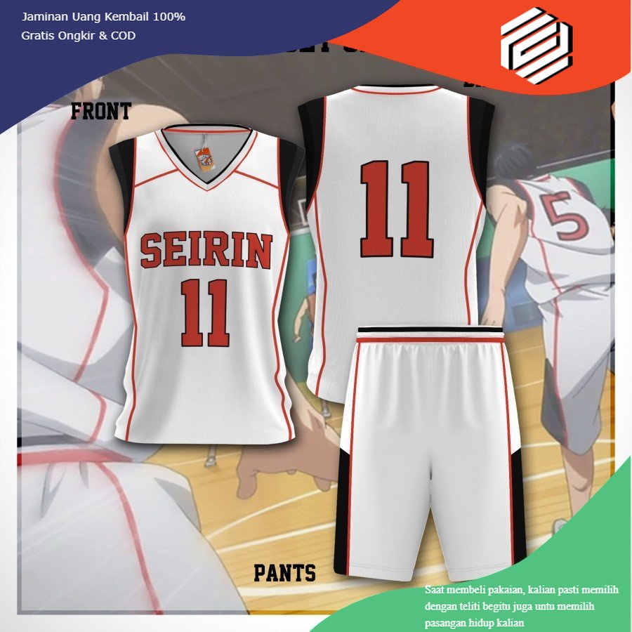 Jual baju Jersey Baju Kaos Setelan BasketBall Costume Anime Kuroko No ...