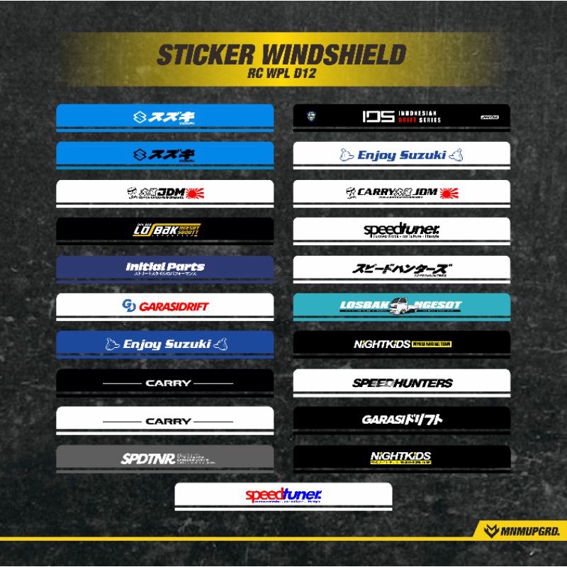 Jual Sticker RC kaca windshield V2 (lanjutan produk pertama) RC WPL D12 ...