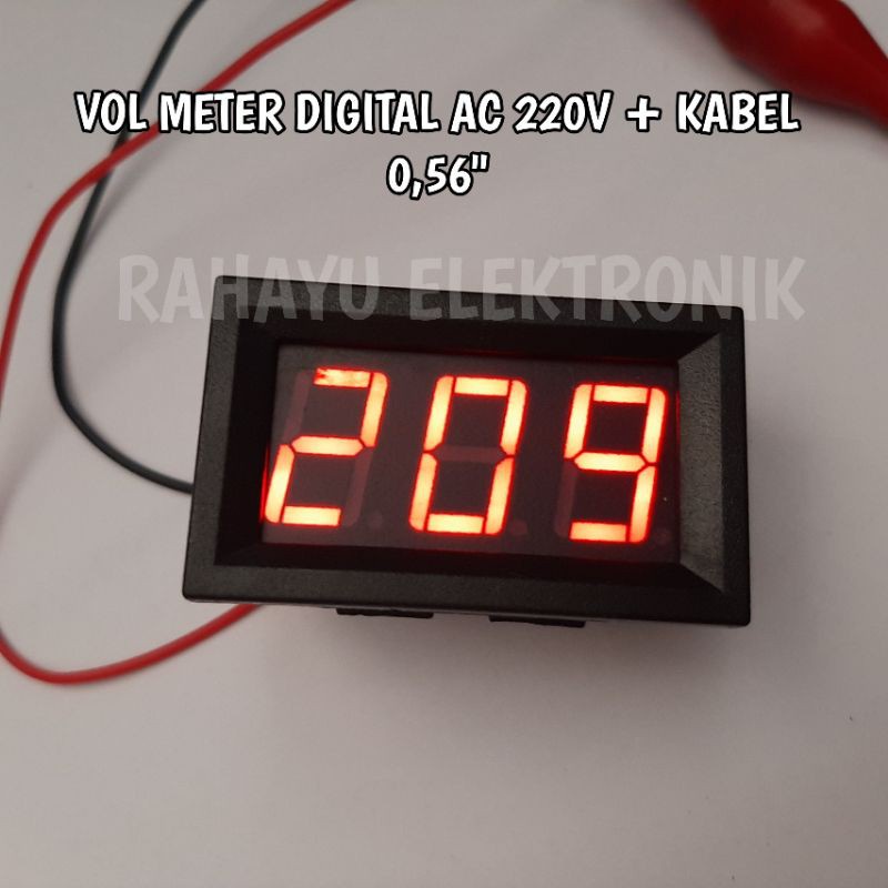 Jual Volmeter Digital Ac 220v + Kabel 0,56" | Shopee Indonesia