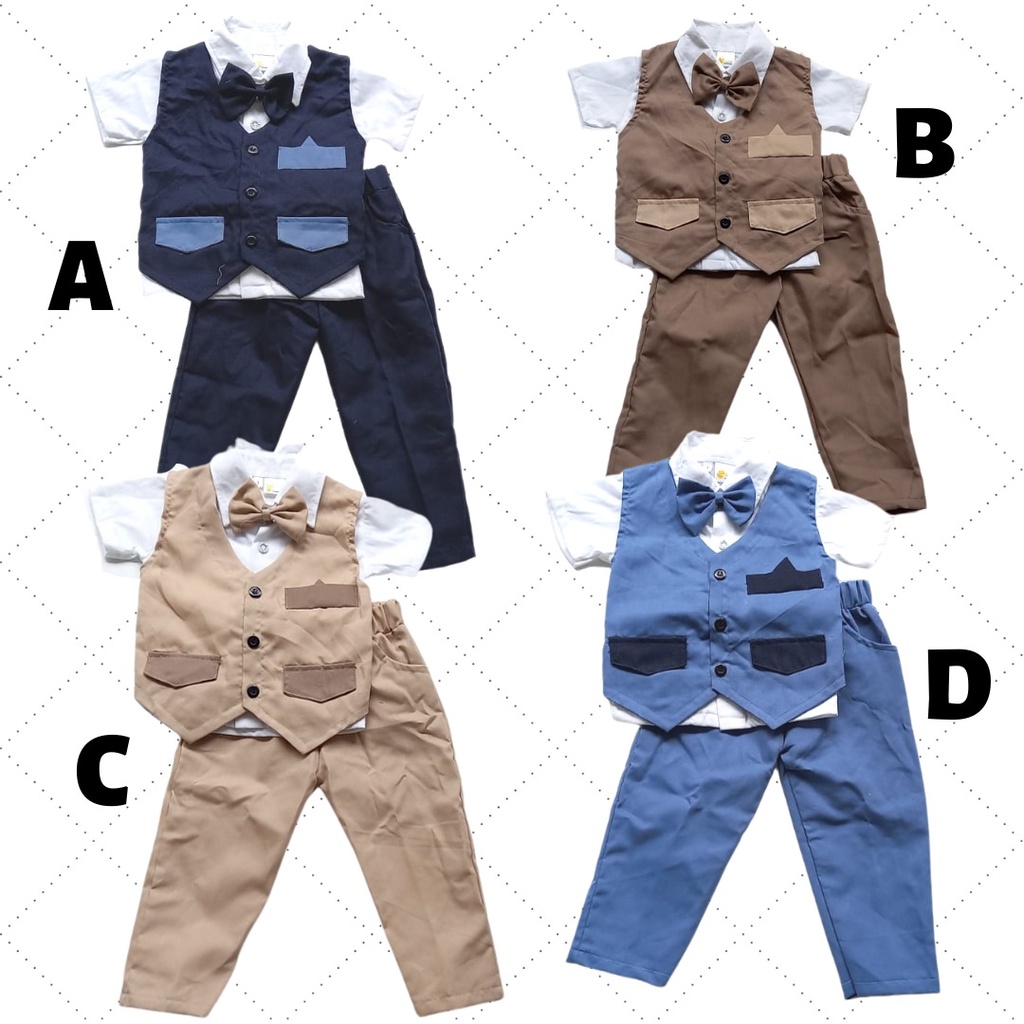 Jual P580 Baju Setelan Jas 3IN1 Rompi Anak Laki Laki Fashion/ Trendy ...