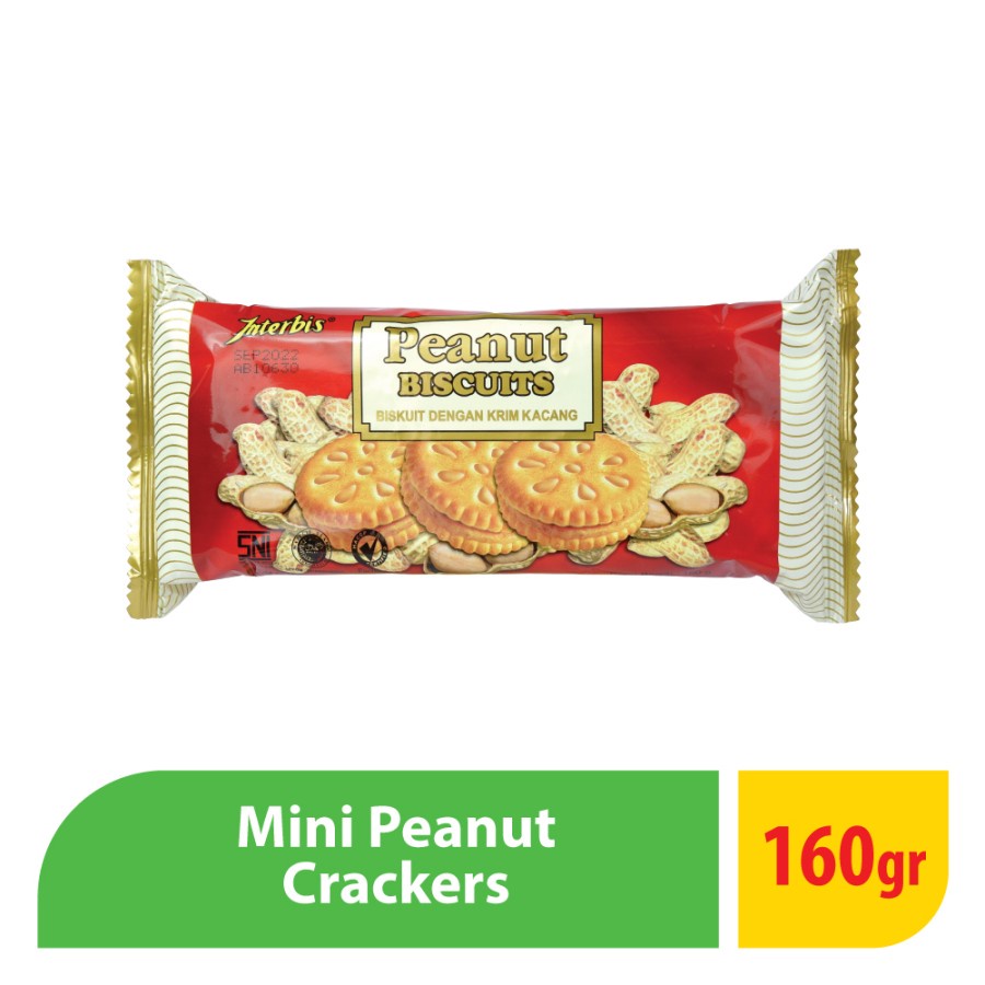 Jual Interbis Mini Peanut Cracker 160 gr | Shopee Indonesia
