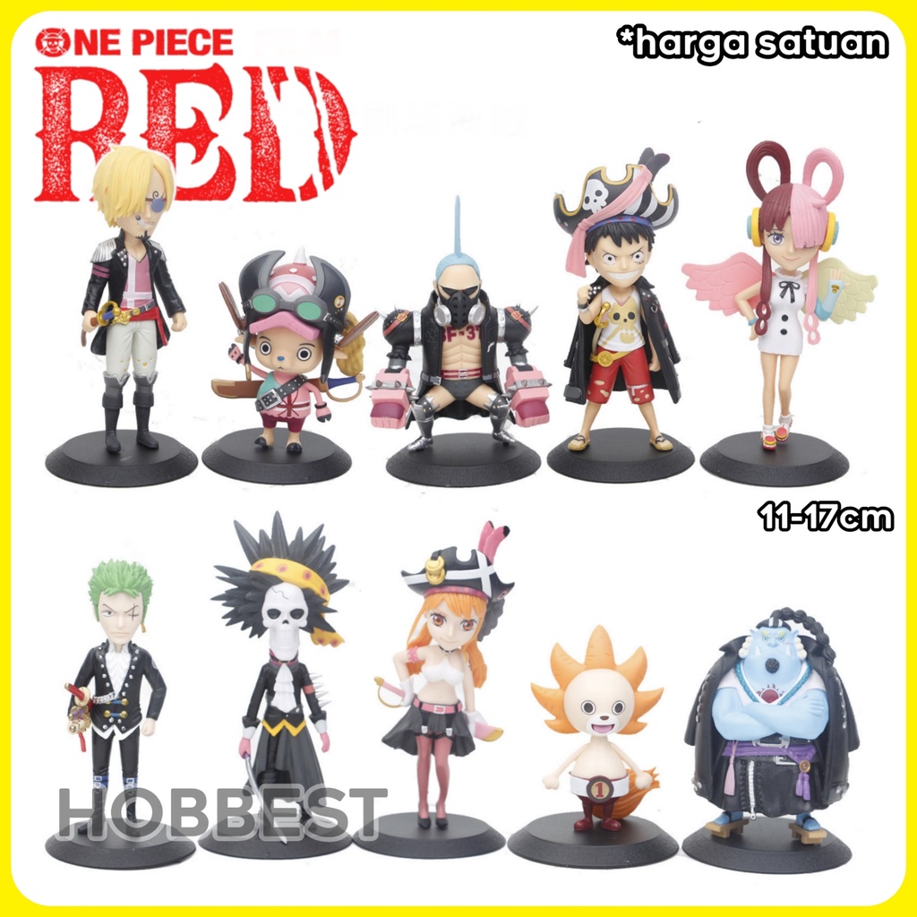 Jual Action Figure ONE PIECE RED Q Ver. Miniatur Pajangan Mainan Topper ...