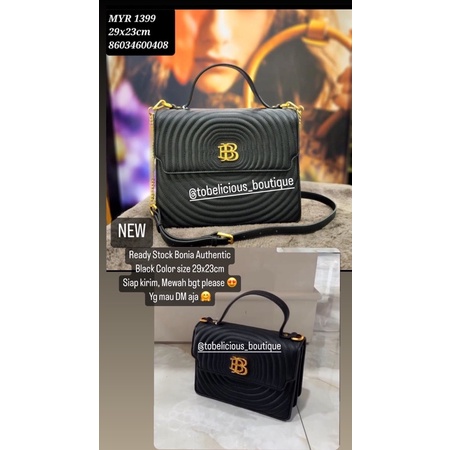 Jual Bonia Authentic Rilis Metis Black (Bonia Butik) | Shopee Indonesia
