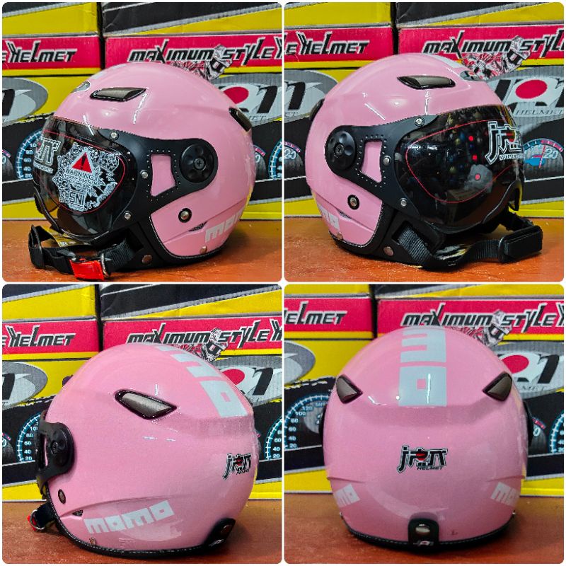 Jual Helm Retro Classic Jpn Momo Pilot Dof & Glossy | Shopee Indonesia