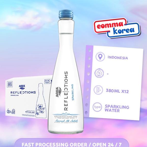 Jual AQUA Reflections Sparkling Mineral Water 380ml [ dus isi 12 botol ] | Shopee Indonesia