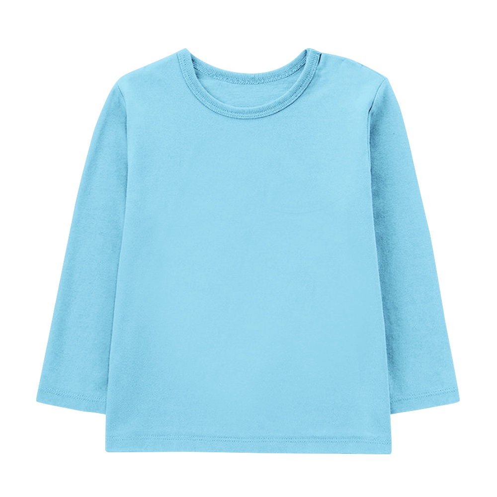 Jual Kaos Polos Lengan Panjang Anak Laki-laki dan Perempuan Unisex Warna Biru Muda | Shopee ...