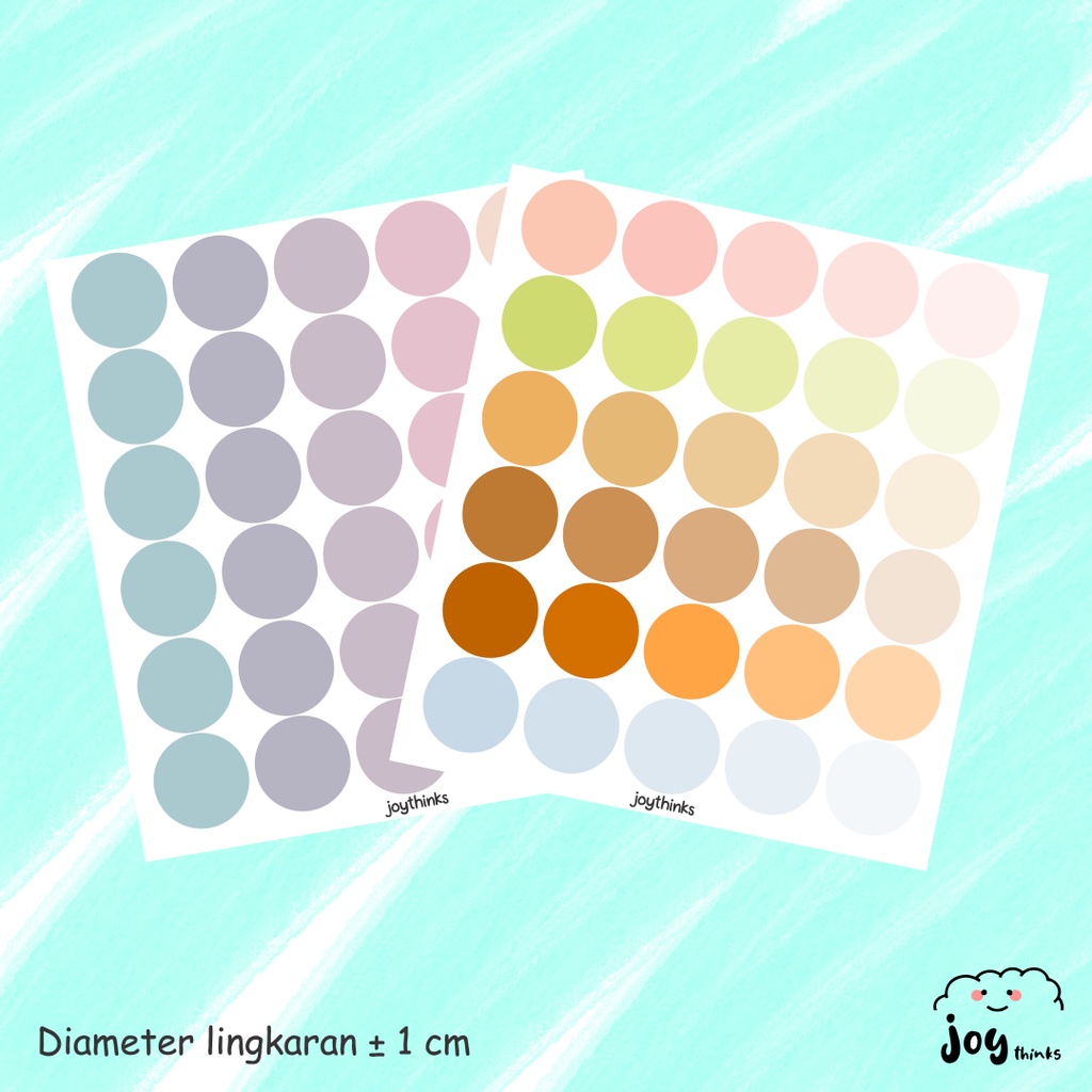 Jual [5] BASIC STICKER DOT DECO - STIKER BULAT POLOS (ISI 30) | Shopee ...