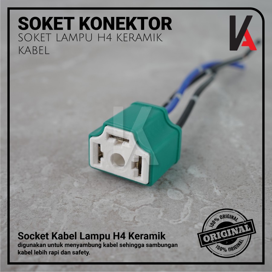 Jual Socket Seal Beam Ceramic / Soket Sealbeam Bohlam H4 / Rumah Lampu ...