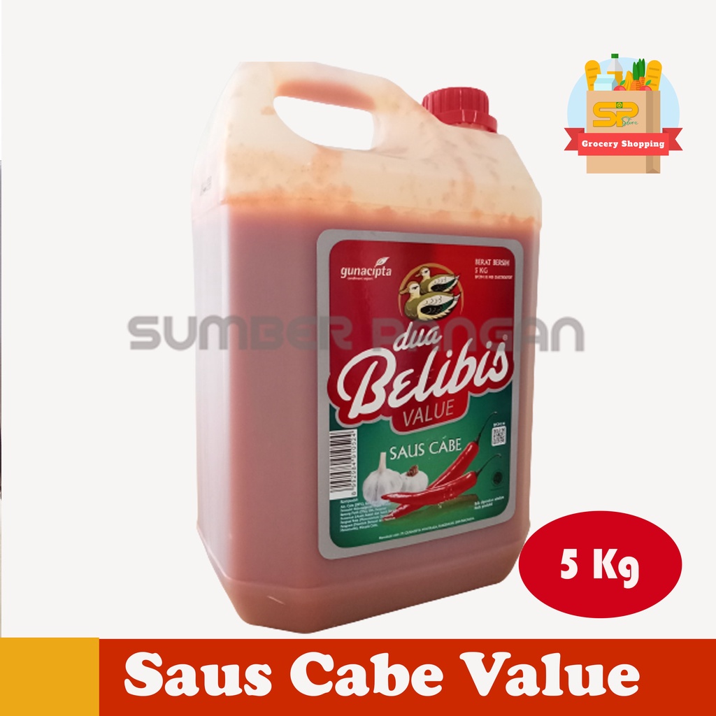 Jual Dua Belibis Saus cabe 5Kg/ Sambal Saus Cabe / Jerigen Dirigen ...