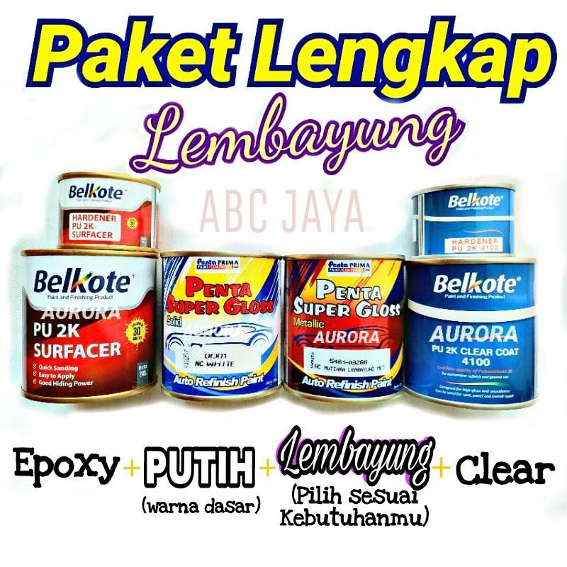 Jual PAKET LENGKAP Cat Belkote Epoxy 300ml + Penta Super Gloss White ...
