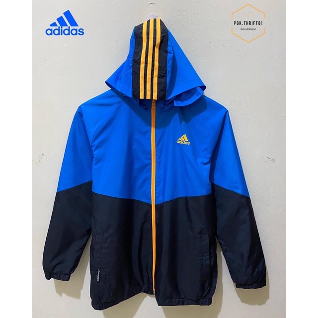 Jual Blue-Black Parachute Jacket HD Adidas | Shopee Indonesia