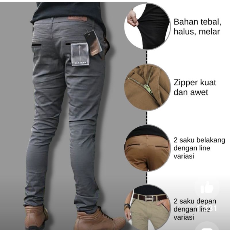 Jual Celana Chino Pria Slim Pakaian Pria Chino | Shopee Indonesia