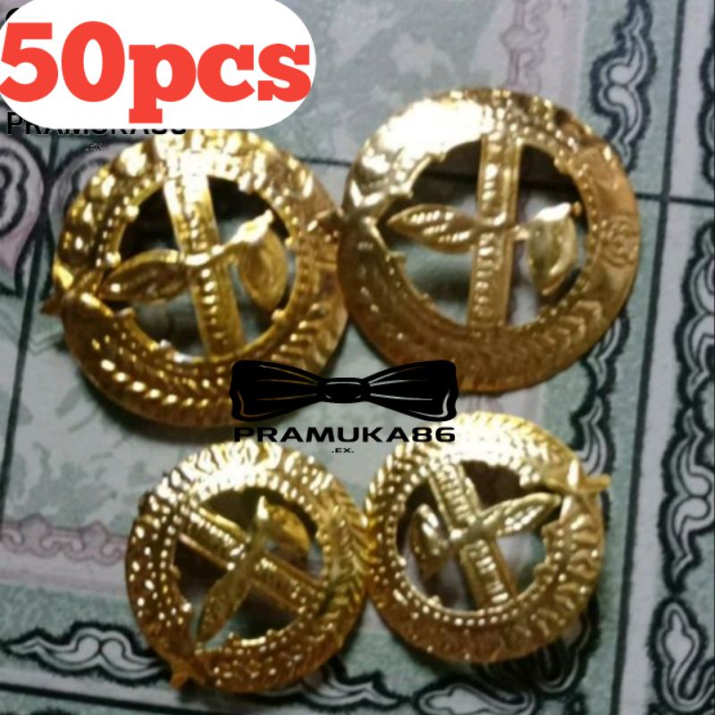 Jual (50pcs) Pin bros Tanda peci Pramuka - Krawang Kitri Pramuka ...