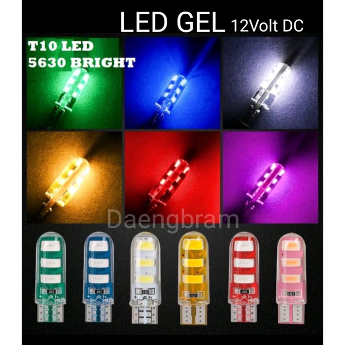 Jual [2 PCS] LAMPU SENJA DIAM SEIN T-10 LED GELLY MOTOR / MOBIL DC ...
