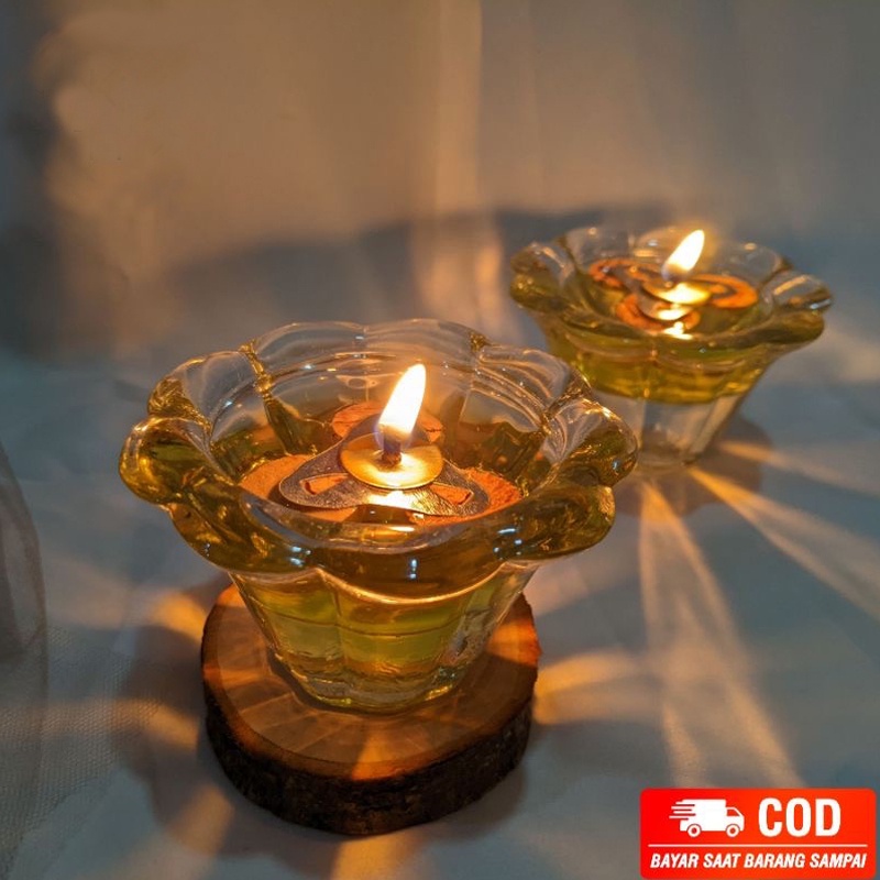 Jual Lilin apung Lilin Cafe Resto Lilin hias Minyak Pelita Tealight Candle lilin minyak | Shopee ...