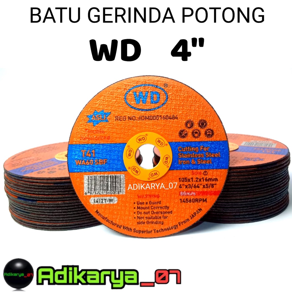 Jual Batu Gerinda WD Potong Batu Gerinda Potong WD Mata Gerinda WD 4 ...