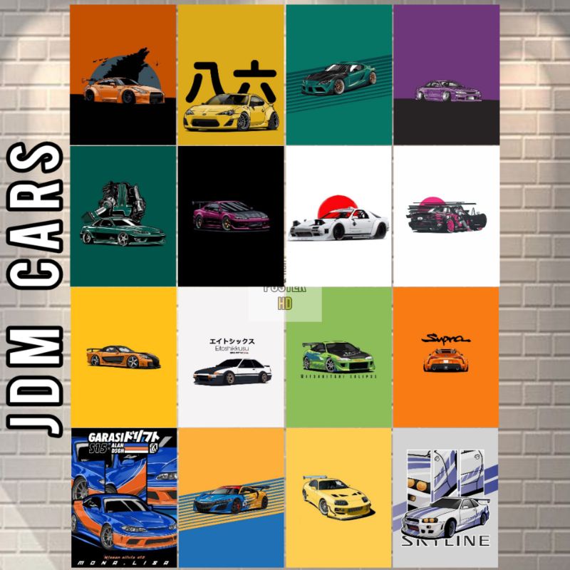 Jual POSTER DINDING AESTHETIC TEMA JDM CARS/ MOBIL JDM ISI 32 PCS ...