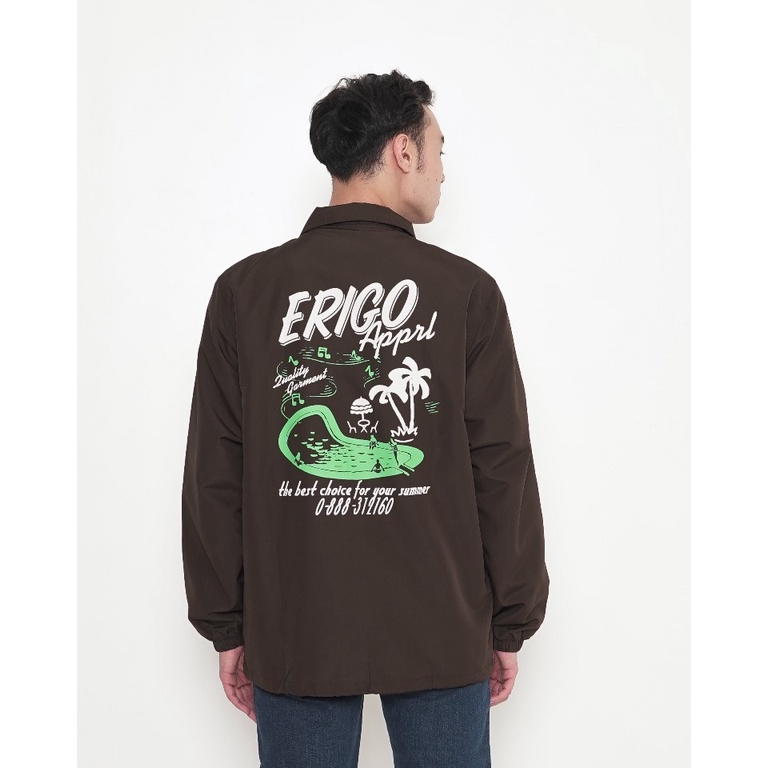 Jual Erigo Coach Jacket Your Summer Dark Oak | Shopee Indonesia