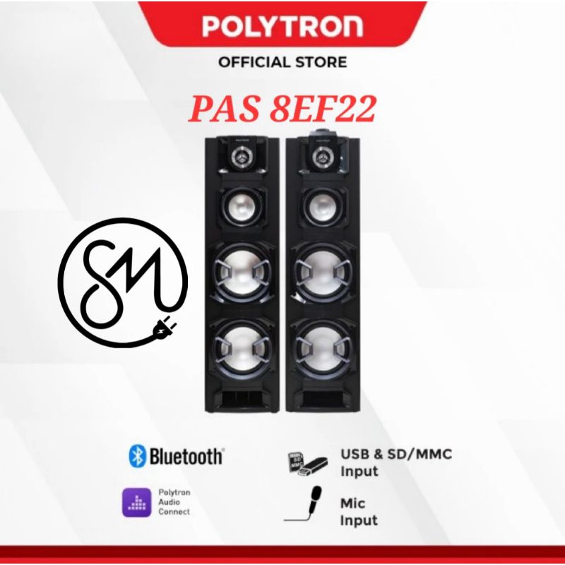 Jual Speaker Aktif Polytron PAS 8EF22 Active 8 inch PAS8EF22 Bluetooth ...