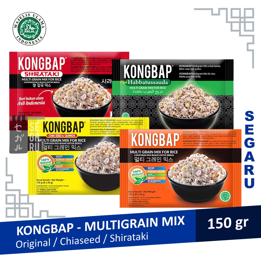 Jual Kongbap Multigrain Mix | Beras Sehat Korea Halal 150 gr (6pcs x ...