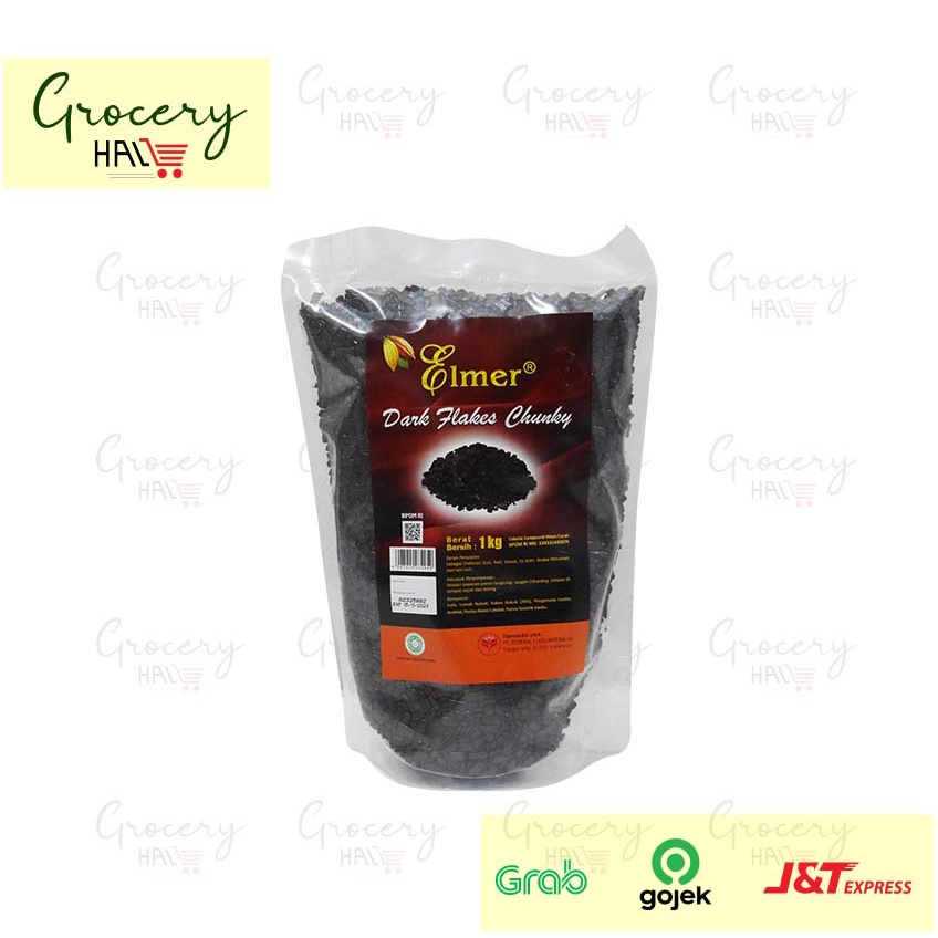 Jual ELMER DARK FLAKES 1 KG - CHOCOLATE FLAKES - CAKE DECORATION ...